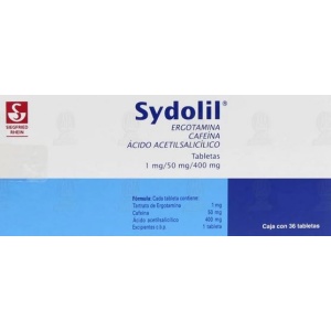 SYDOLIL 1-50-400MG ERGOTAMINA CAFEINA ACIDO ACETILSALICILICO 30 TAB ...