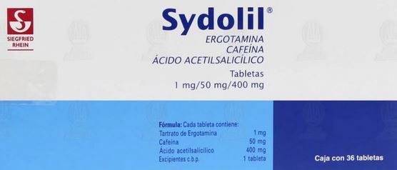 SYDOLIL 1-50-400MG ERGOTAMINA CAFEINA ACIDO ACETILSALICILICO 30 TAB ...