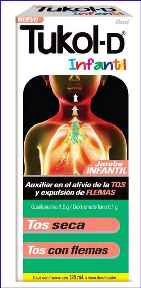 TUKOL-D INFANTIL 125ML JARABE GUAIFENESINA DEXTROMETORFANO | FARMACIA ...