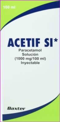 ACETIF SI PARACETAMOL SOLUCION 1000MG/100ML INYECTABLE | FARMACIA RIVAS ...