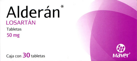 ALDERAN LOSARTAN 30 TABLETAS 50MG | FARMACIA RIVAS DEL CENTRO