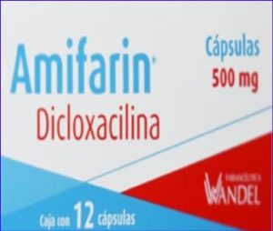 AMIFARIN DICLOXACILINA 12 CAPSULAS 500MG | FARMACIA RIVAS DEL CENTRO
