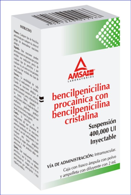BENCILPENICILINA SUSPENSION INYECTABLE | FARMACIA RIVAS DEL CENTRO