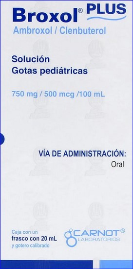 BROXOL PLUS GOTAS PEDIATRICO 750MG-500MCG-100ML AMBROXOL CLENBUTEROL ...