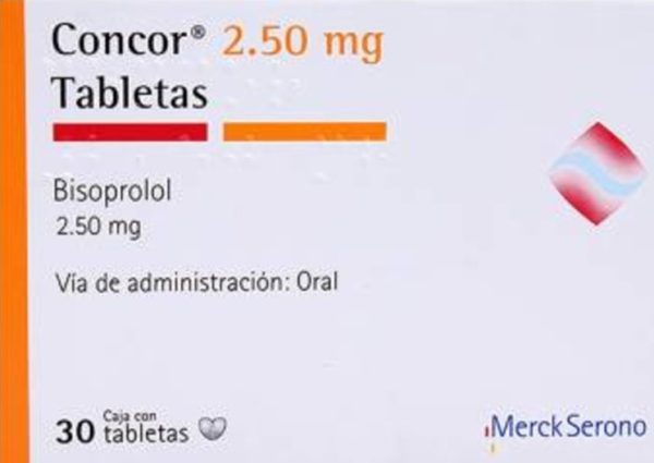 CONCOR 30 TABLETAS 2.50MG | FARMACIA RIVAS DEL CENTRO