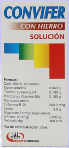 CONVIFER CON HIERRO SOLUCION 100ML | FARMACIA RIVAS DEL CENTRO