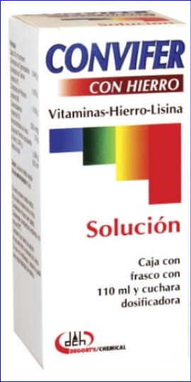 CONVIFER CON HIERRO SOLUCION 110ML | FARMACIA RIVAS DEL CENTRO