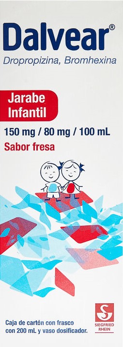 DALVEAR JARABE INFANTIL 150/80MG/100ML DROPROPIZINA BROMHEXINA ...