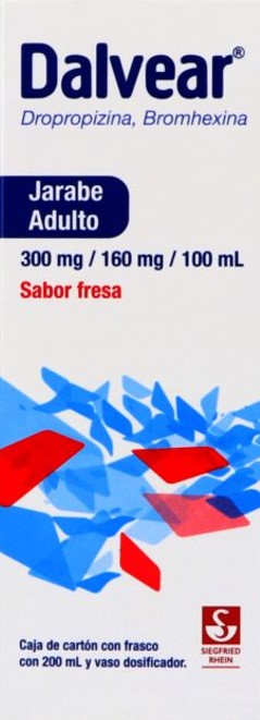 DALVEAR JARABE ADULTO 300/160MG/100ML DROPROPIZINA BROMHEXINA ...