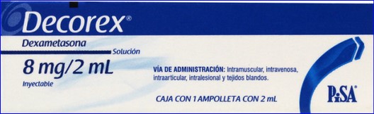 DECOREX 8MG 2ML INYECTABLE | FARMACIA RIVAS DEL CENTRO