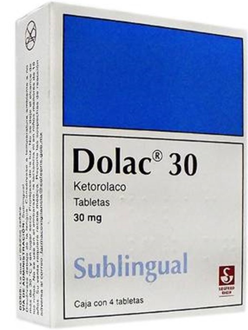 DOLAC 30 4 TABLETAS SUBLINGUAL 30MG | FARMACIA RIVAS DEL CENTRO