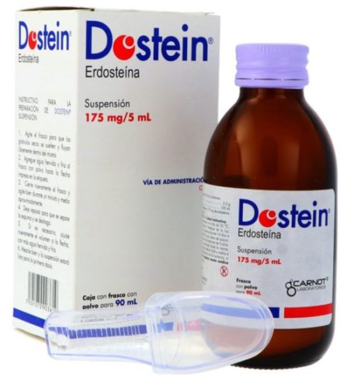 DOSTEIN SUSPENCION 175MG ERDOSTEINA | FARMACIA RIVAS DEL CENTRO