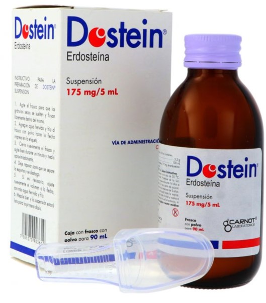 DOSTEIN SUSPENCION 175MG ERDOSTEINA | FARMACIA RIVAS DEL CENTRO
