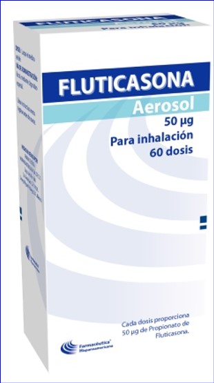 FLUTICASONA AEROSOL 50 MG 60 DOSIS. | FARMACIA RIVAS DEL CENTRO