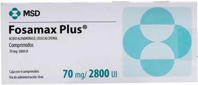 FOSAMAX PLUS 70MG ORAL 4 COMPRIMIDOS | FARMACIA RIVAS DEL CENTRO