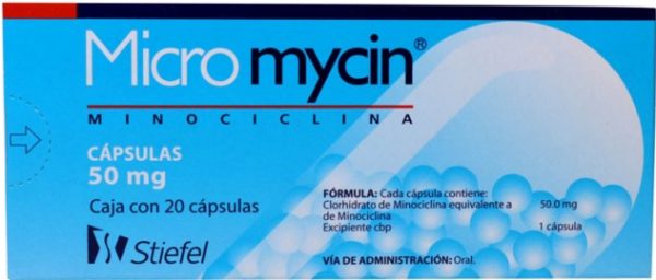 MICROMYCIN 20 CAPSULAS 50MG | FARMACIA RIVAS DEL CENTRO