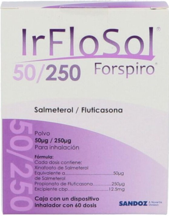 IRFLOSOL 50/250 60 DOSIS SALMETEROL FLUTICASONA | FARMACIA RIVAS DEL CENTRO