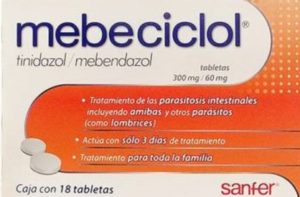 MEBECICLOL 18 TABLETAS 300MG/60MG | FARMACIA RIVAS DEL CENTRO