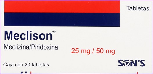 MECLISON 25-50MG 20 TAB MECLIZINA PIRIDOXINA | FARMACIA RIVAS DEL CENTRO