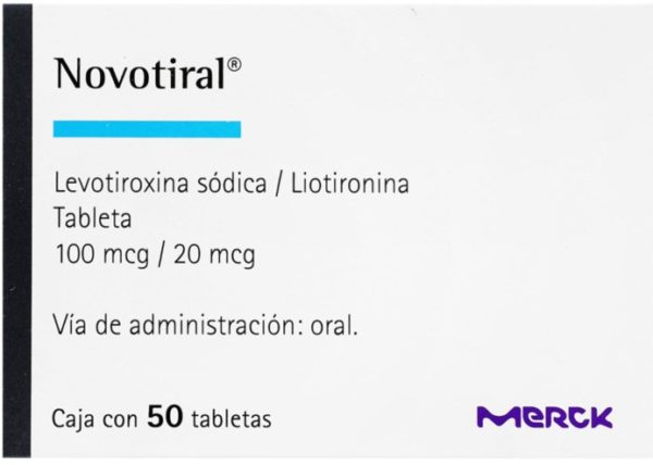 NOVOTIRAL 50 TABLETAS 100MCG | FARMACIA RIVAS DEL CENTRO