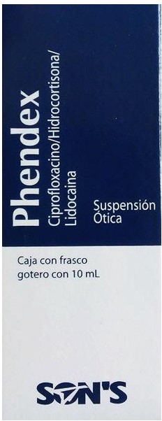 PHENDEX 10ML CIPROFLOXACINO HIDROCORTISONA LIDOCAINA | FARMACIA RIVAS ...