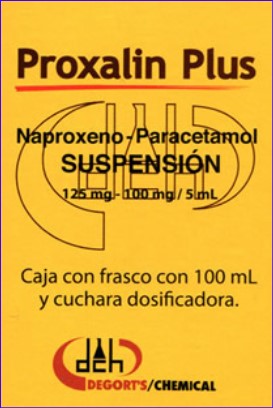 PROXALIN PLUS 125-100MG-5ML SUSPENSION 120ML NAPROXENO PARACETAMOL ...