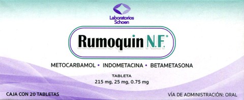 RUMOQUIN N.F. 20 TABLETAS 215MG | FARMACIA RIVAS DEL CENTRO