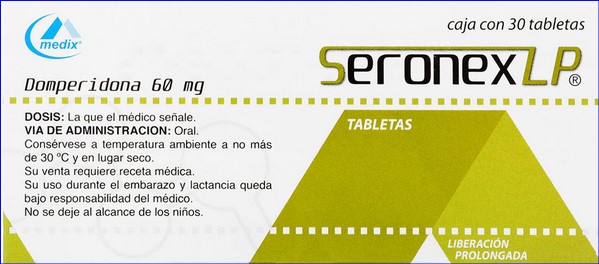 SERONEX LP 30 TAB DOMPERIDONA 60MG | FARMACIA RIVAS DEL CENTRO