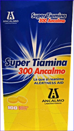 SUPER TIAMINA 300 ANCALMO 100 TABLETAS | FARMACIA RIVAS DEL CENTRO