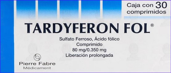 TARDYFERON FOL 30 COMPRIMIDOS 80MG 0.350MG | FARMACIA RIVAS DEL CENTRO