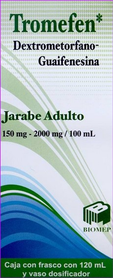 TROMEFEN JARABE ADULTO 120ML 150-2000MG DEXTROMETORFANO GUAIFENESINA ...