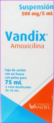 VANDIX 500MG 5ML SUSPENSION 75ML AMOXICILINA | FARMACIA RIVAS DEL CENTRO