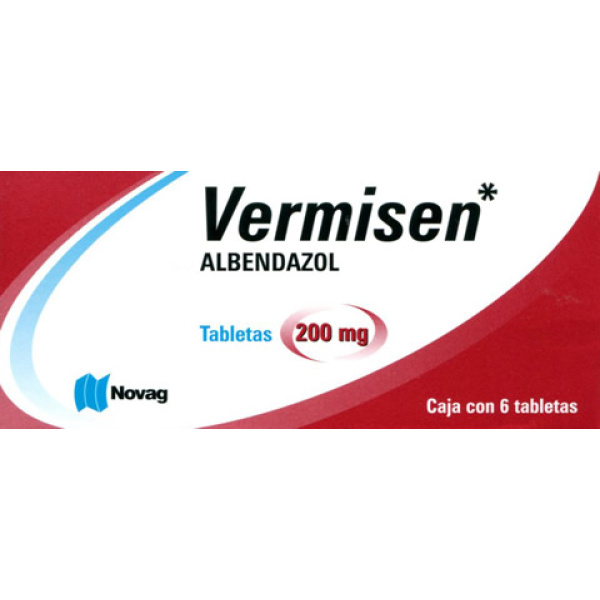 VERMISEN 200MG 6 TABLETAS | FARMACIA RIVAS DEL CENTRO
