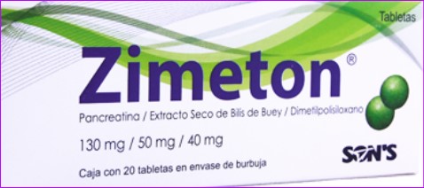 ZIMETON 130-50-40MG PANCREATINA EXTRACTO SECO DE BILIS DE BUY ...